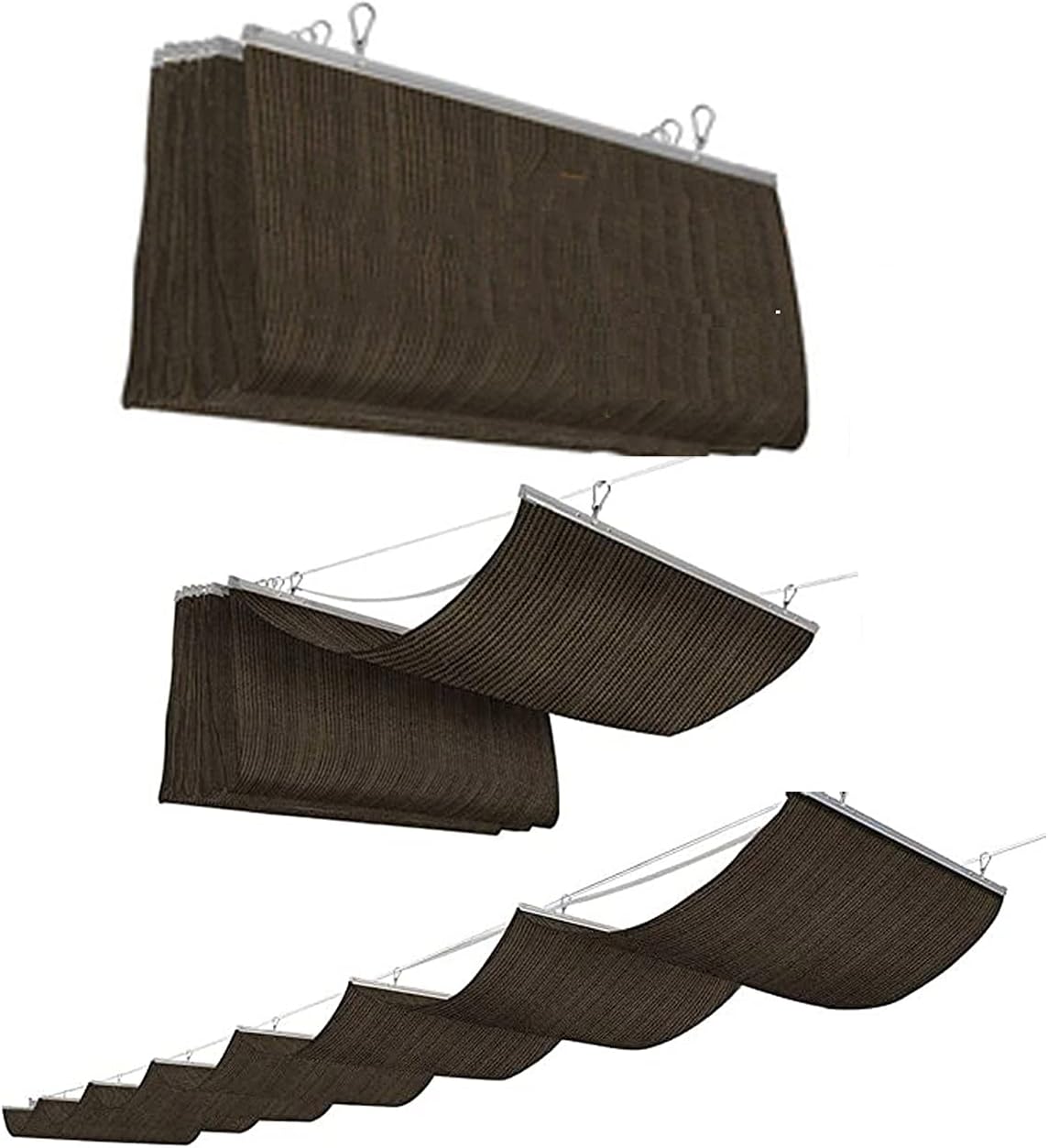 Amazon.co.jp: Steel Wire Sliding Canopy Corridor Roof Awning with ...