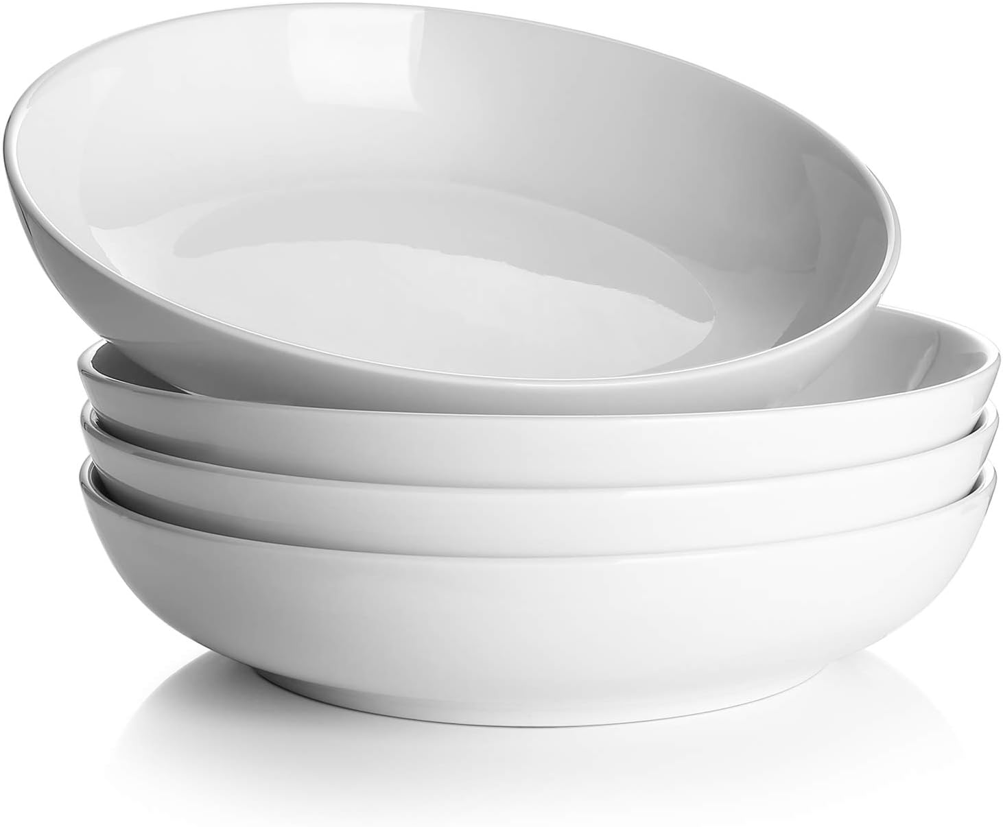 Amazon.com | Nucookery Porcelain Pasta Bowls 30oz - White Soup Bowls ...