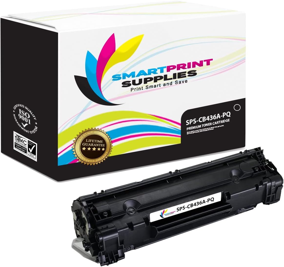 Amazon.com: Smart Print Supplies Compatible 36A CB436A Black Premium ...