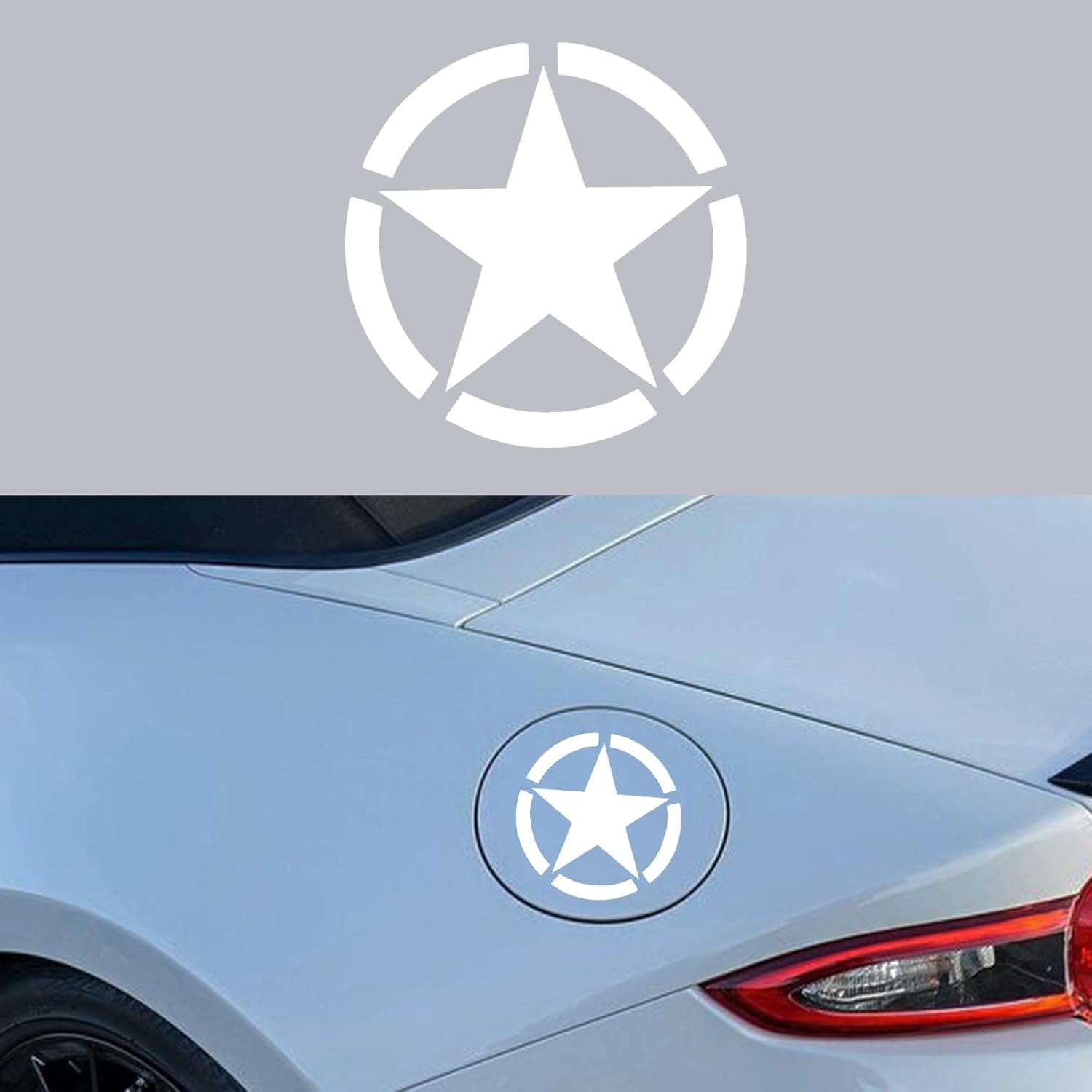 Amazon.com: nuoozy Universal Car Fuel Tank Cap Sticker Cool Decorative ...