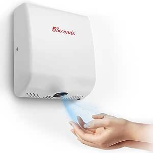 Amazon.com: 5Seconds - Commercial Hand Dryer, Stainless-Steel Bathroom ...