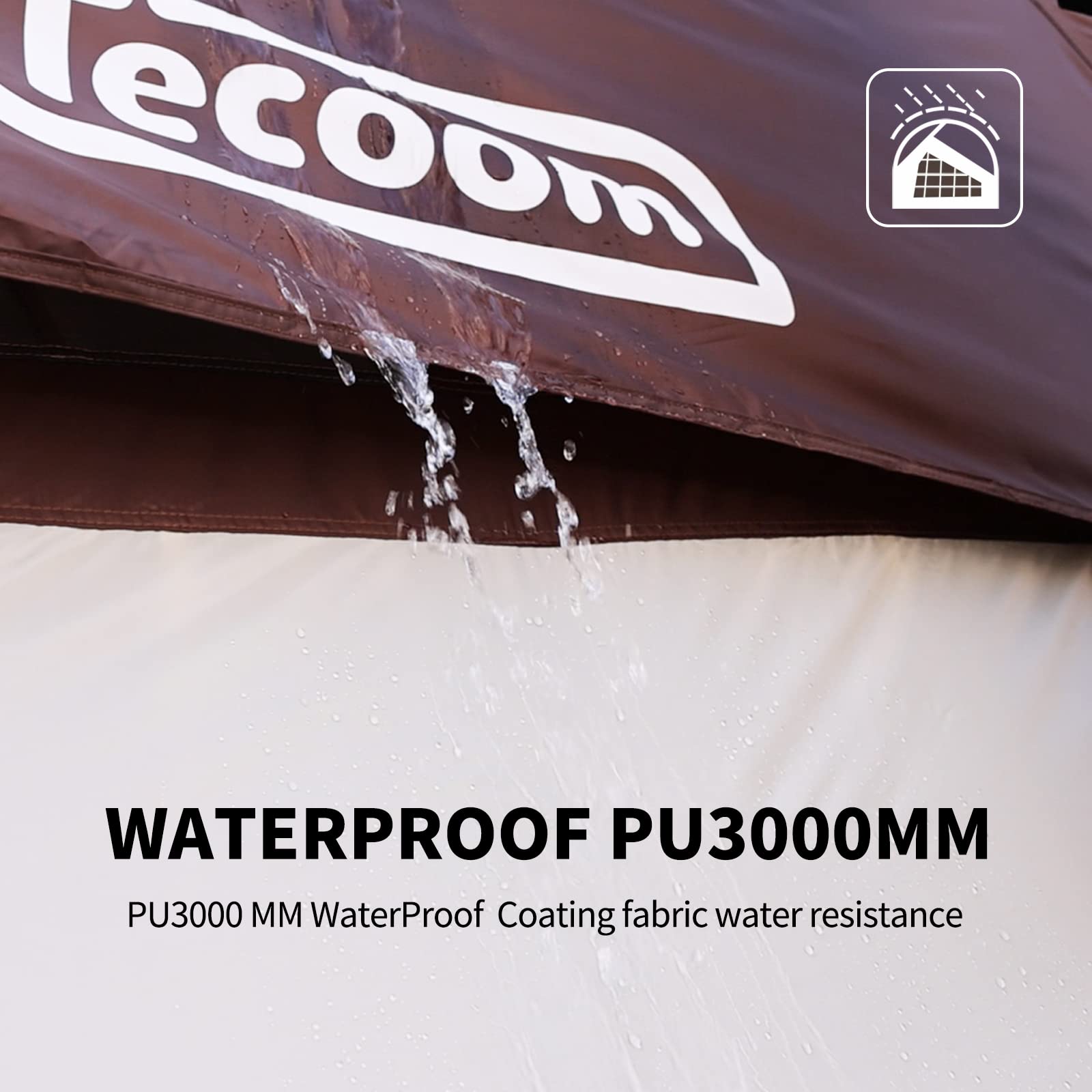 Tecoom Pickup Truck Tent 5.5-6.7ft Bed Tent Waterproof PU3000mm Truck ...