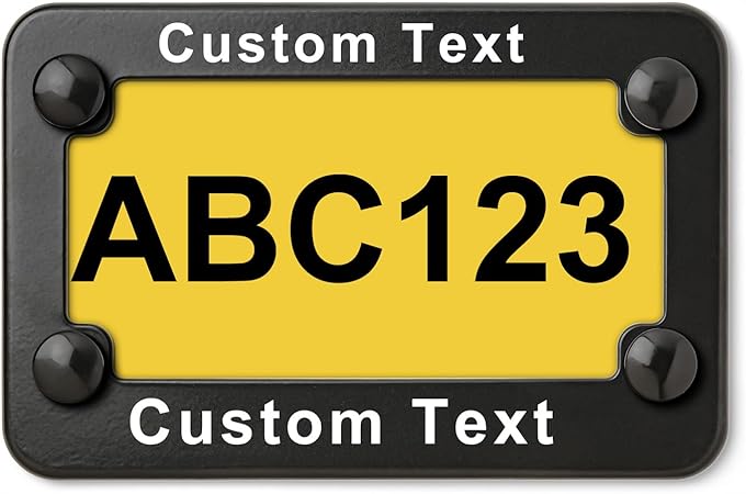 Amazon.com: Custom Motorcycle License Plate Frame - Personalized ...