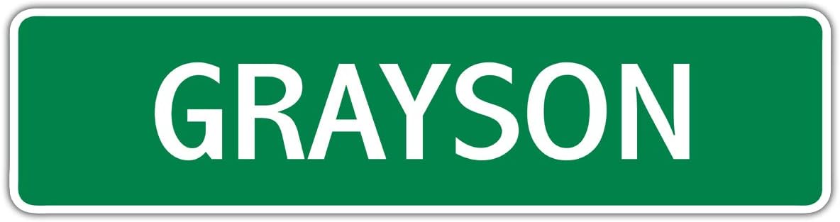 Amazon.com: Grayson Boys Children Name Letter Printed Label Novelty ...