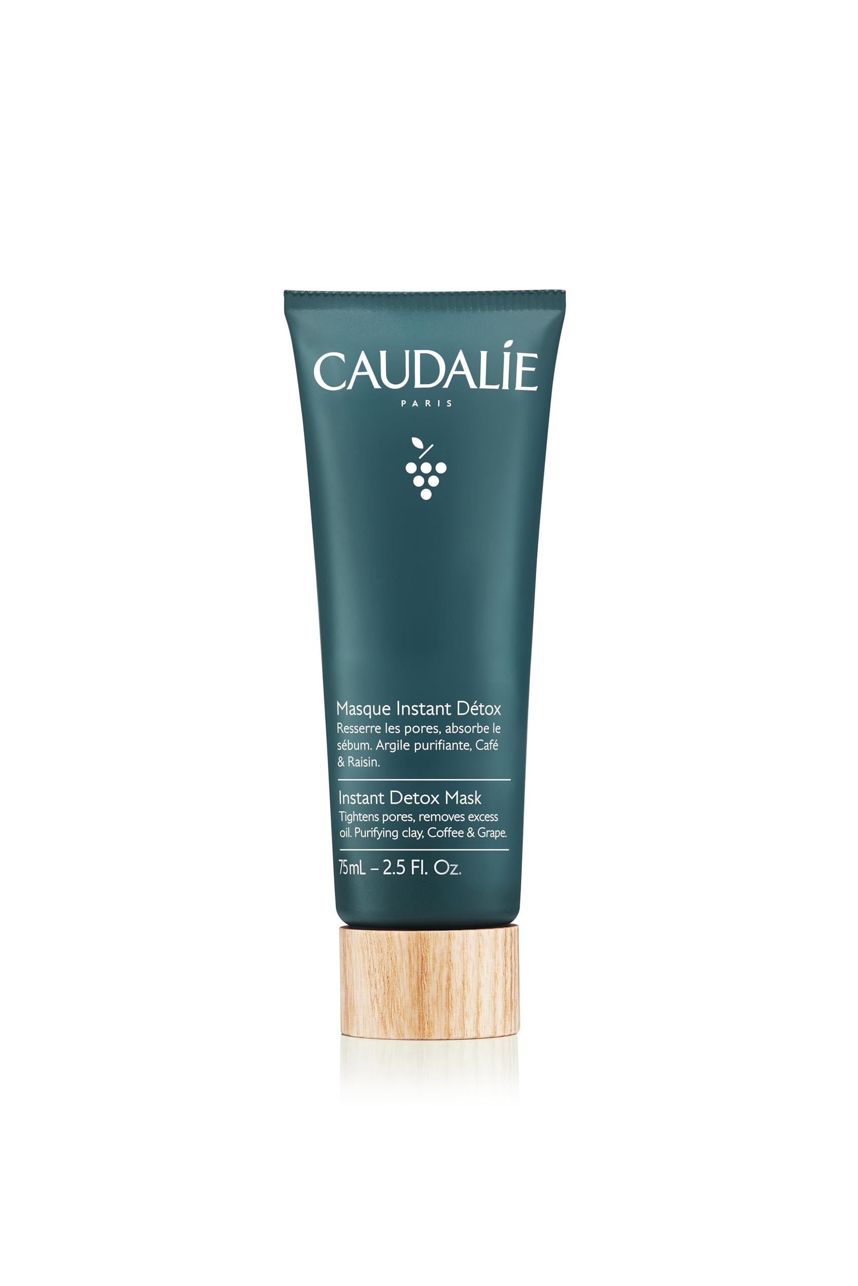 Caudalie Instant Detox Mask 75ml - Cleanse and visibly tighten pores in ...