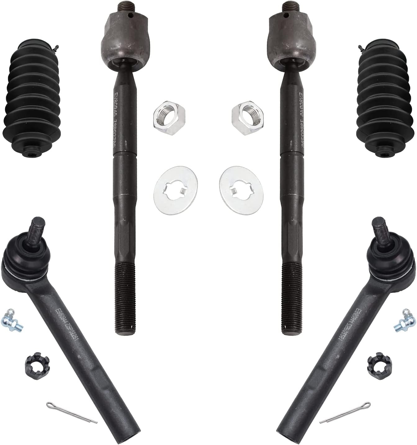 Amazon.com: Detroit Axle - Front Inner Tie Rods Kit for 2004-2007 ...