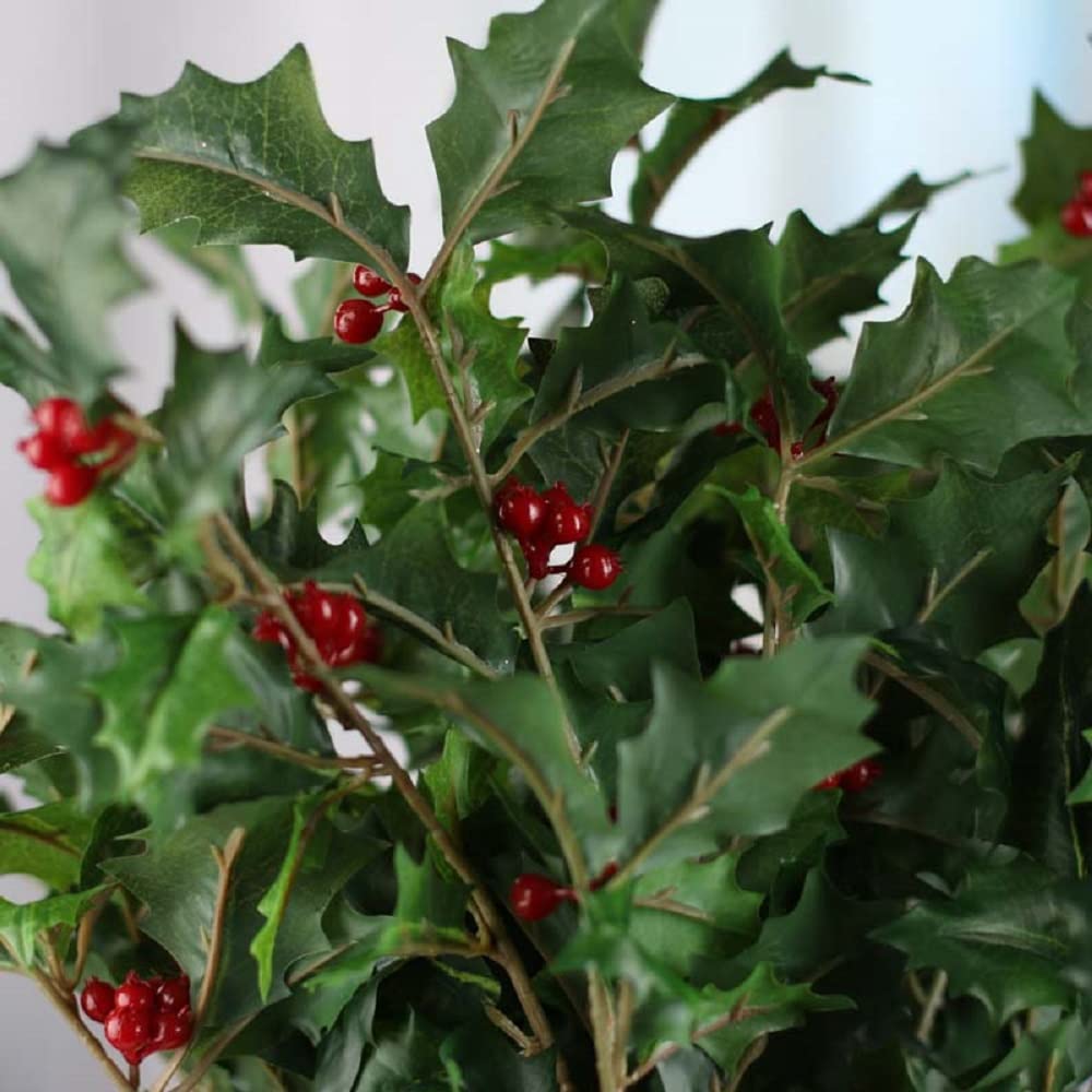 Artificial Holly Shrub