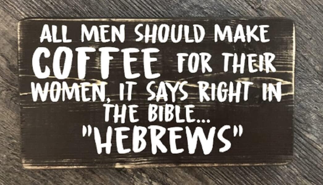 Amazon.com: HOUVSSEN Wood Signs Home Decor All Men Should Make Coffee ...
