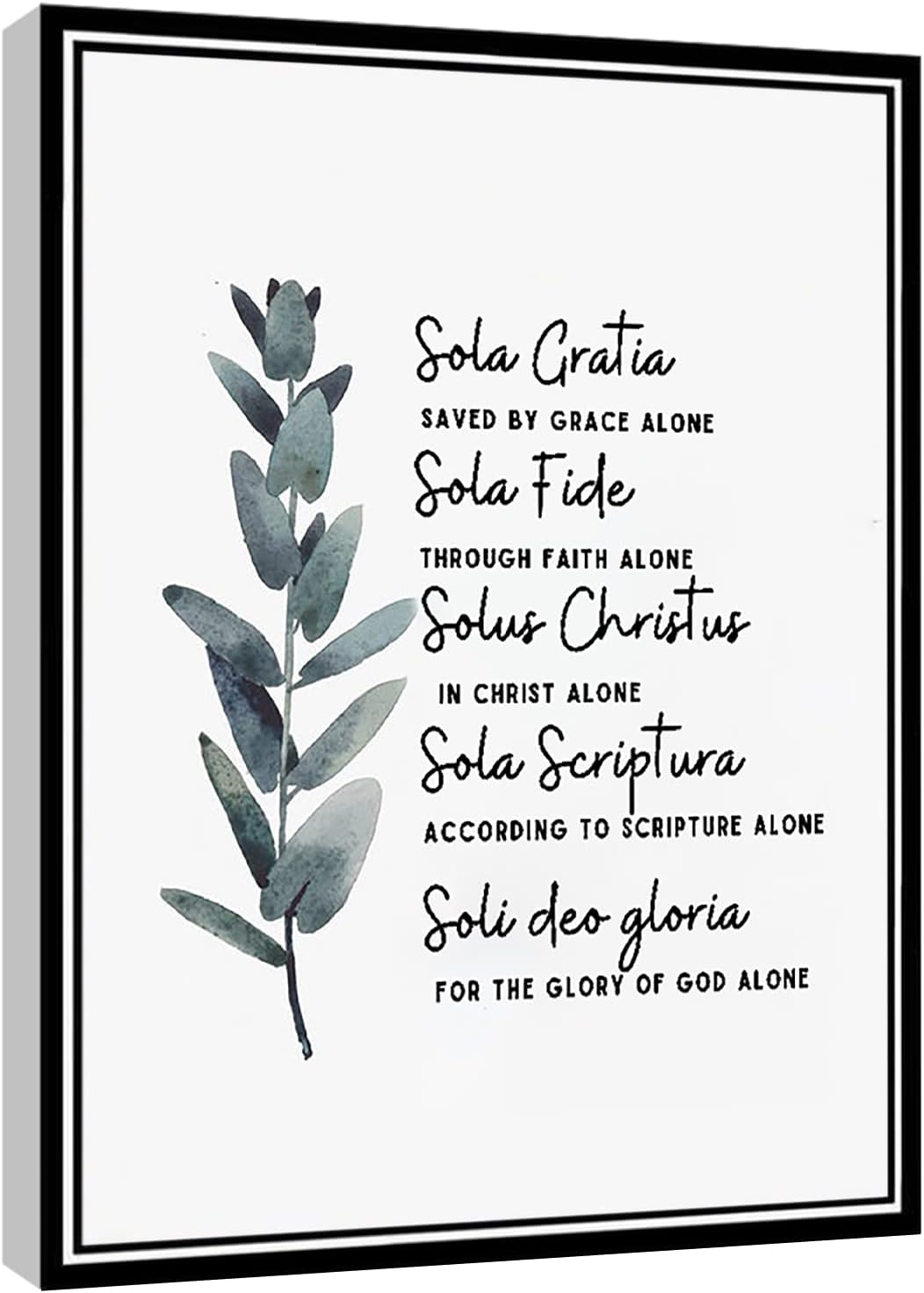Amazon.com: Uxjam The 5 Solas Wall Art Five Solas Print Scripture ...