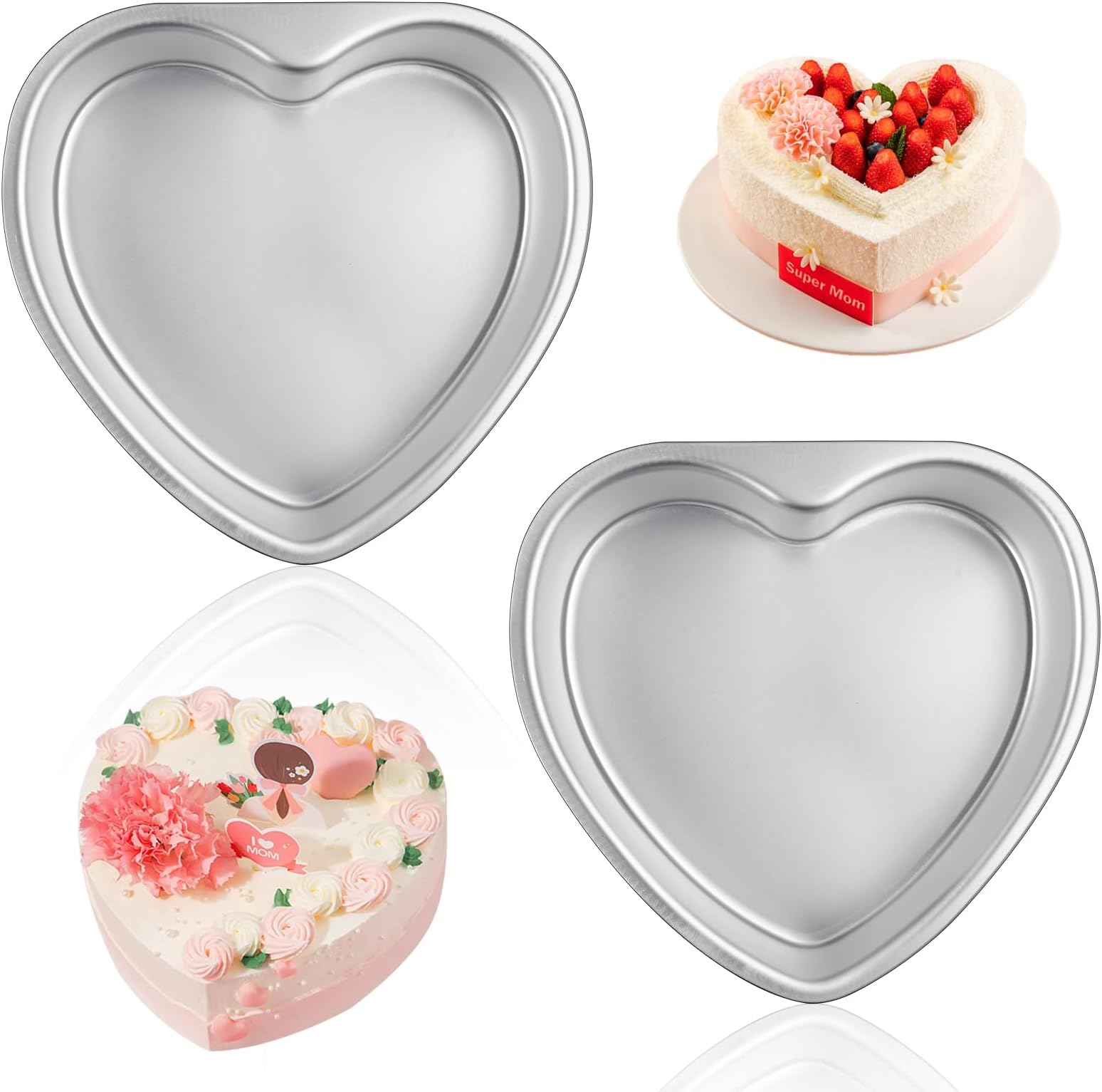 Amazon.com: PME 12 x 2-Inch Heart Cake Pan, Silver: Home & Kitchen