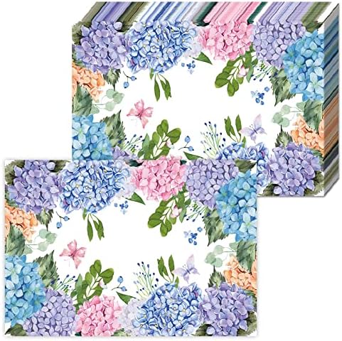 Amazon.com: ChicRosa 50 Pack Floral Paper Place Mats Watercolor Flower ...