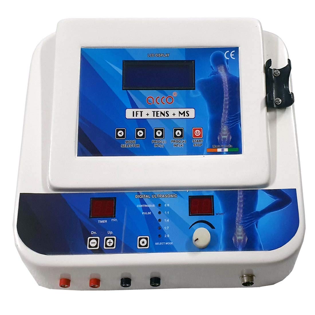 ACCO 4-in-1 Whole Body Physiotherapy Machine – TENS + MS + IFT + 1MHz ...