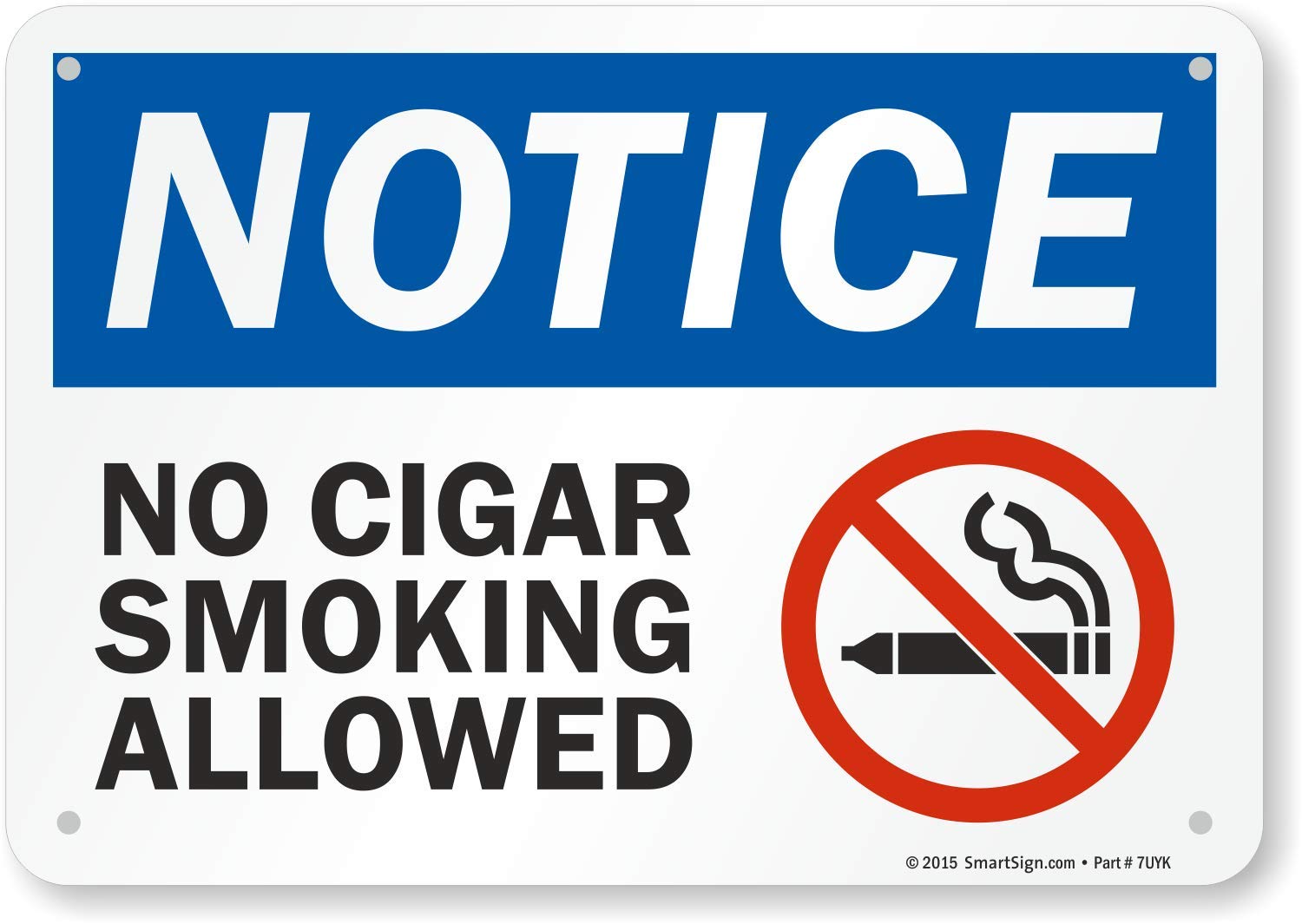 Metal No Smoking Sign No Smoking Inside Building Bilingual... No Cigar ...