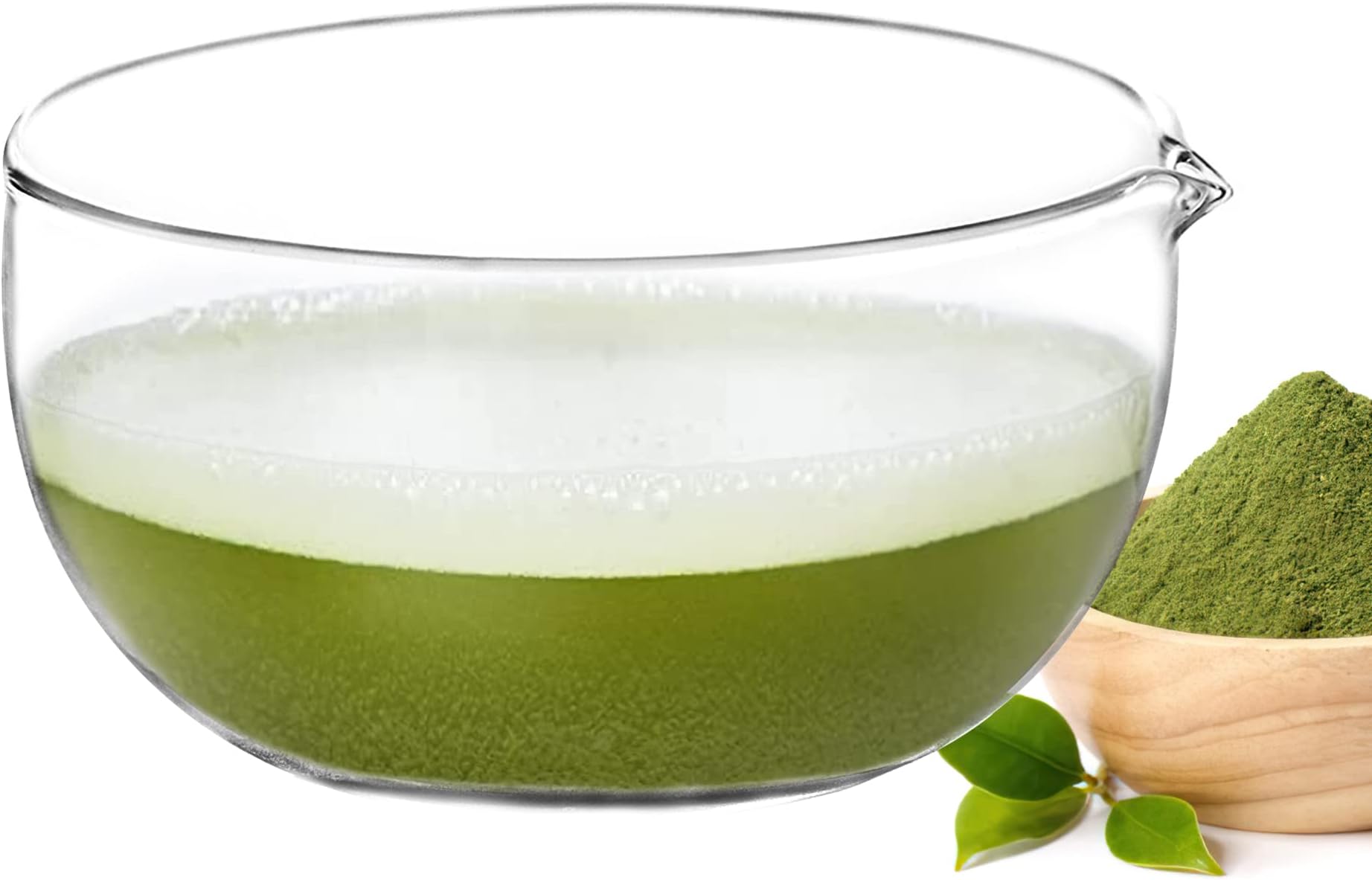 Amazon.com: Glass Matcha Bowl With Pouring Spout, Ceremonial Mixing ...