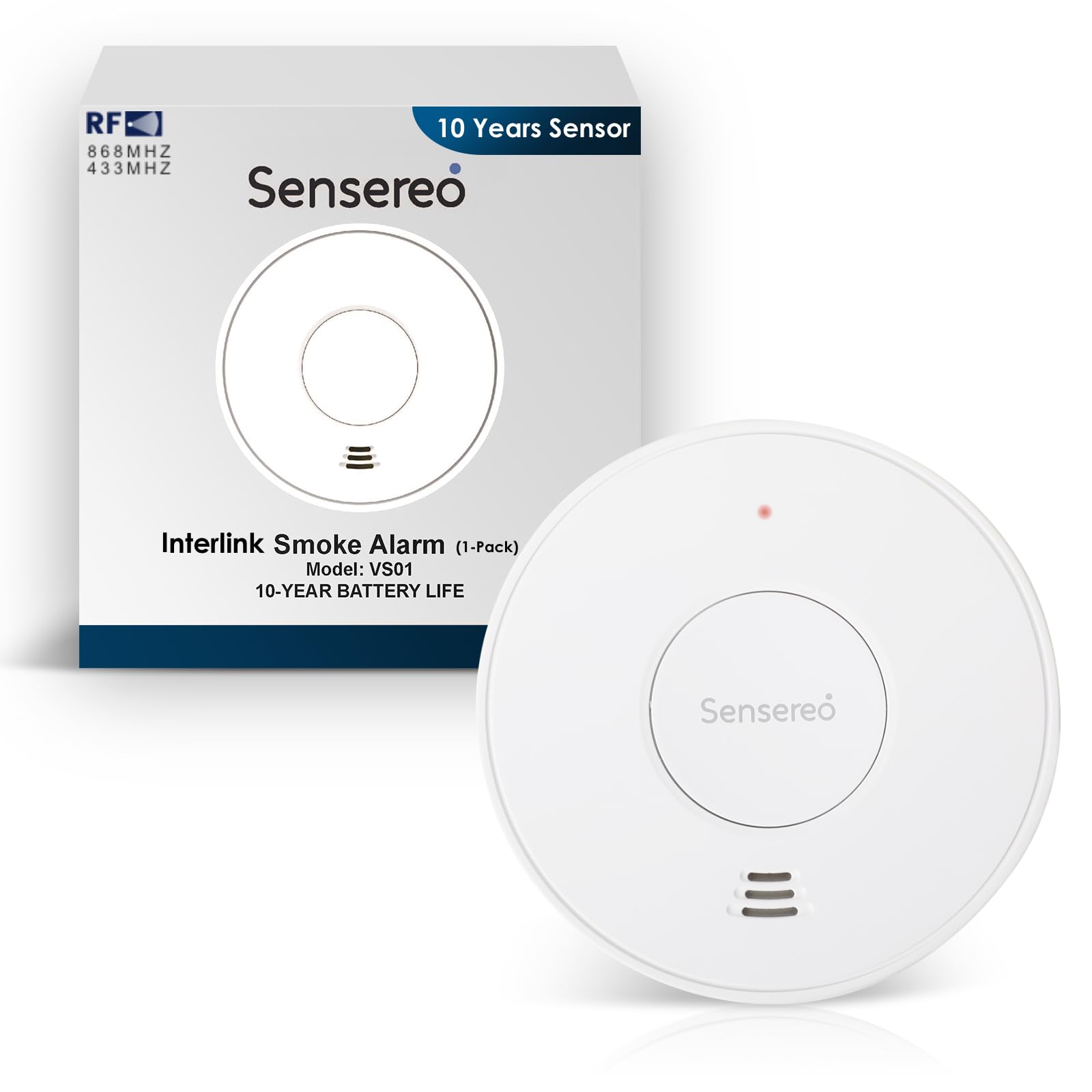 Sensereo Wireless Interconnected Smoke Alarm, Smoke Detector, Fire ...