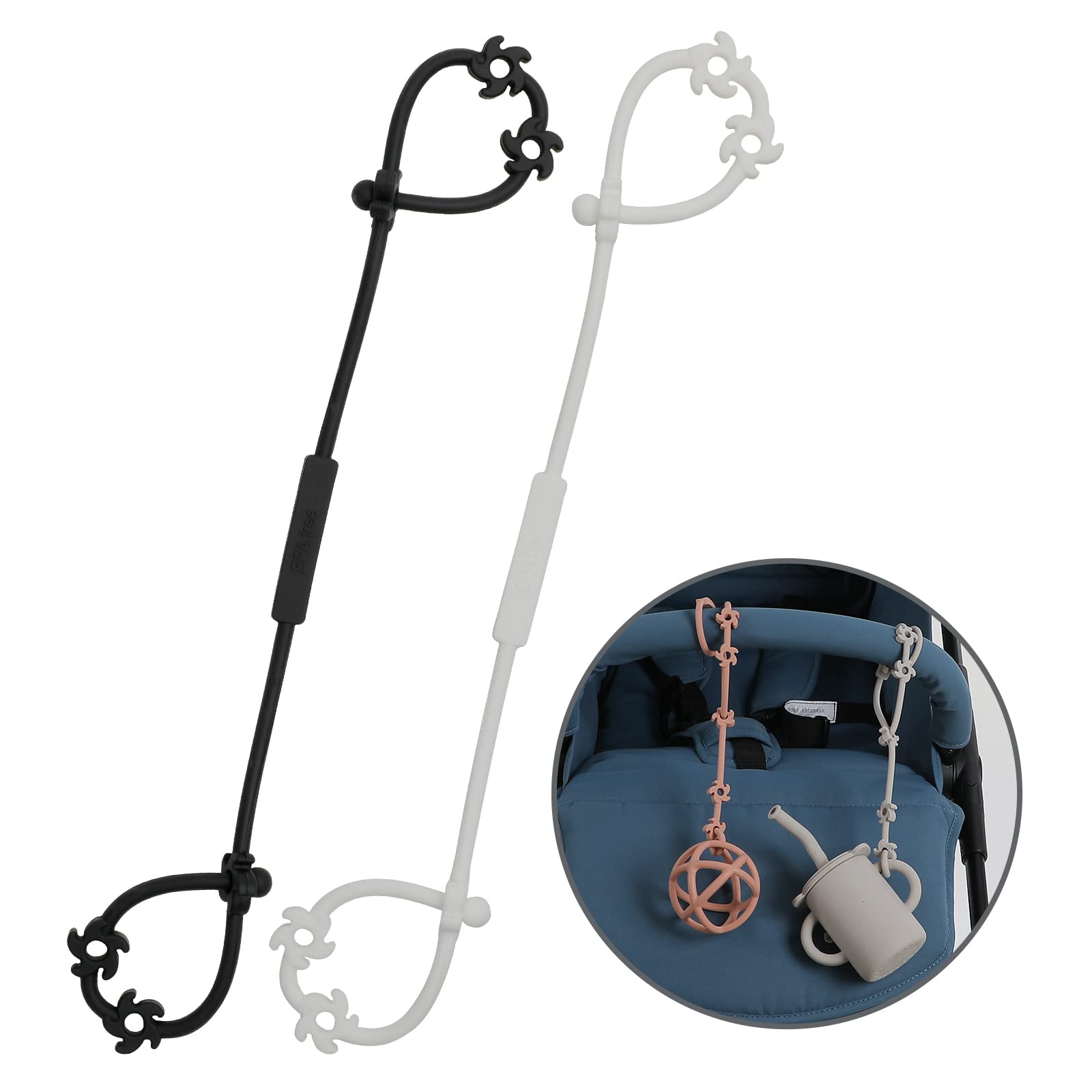 Amazon.com : Toy Safety Straps, Silicone Pacifier Clips Sippy Cup Strap ...