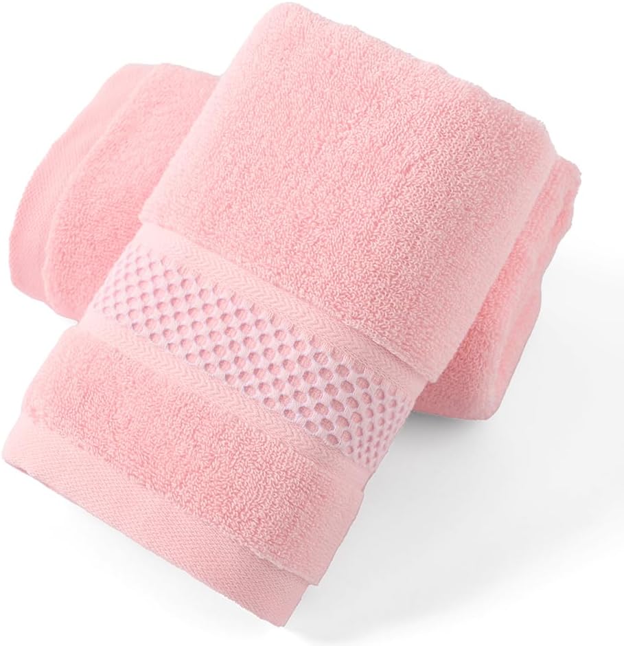 Amazon.com: sense gnosis Pink Hand Towel Set of 2 Super Soft 100% ...