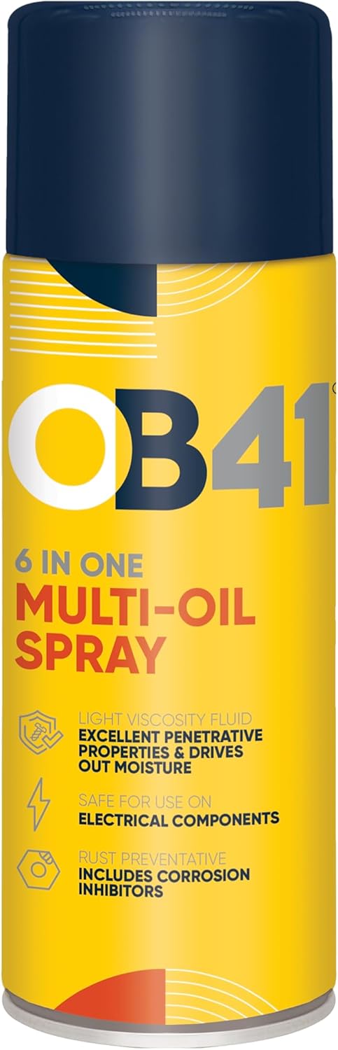 OB41 6 in One Multi-Oil Spray - Light Viscosity lubricating fluid with ...