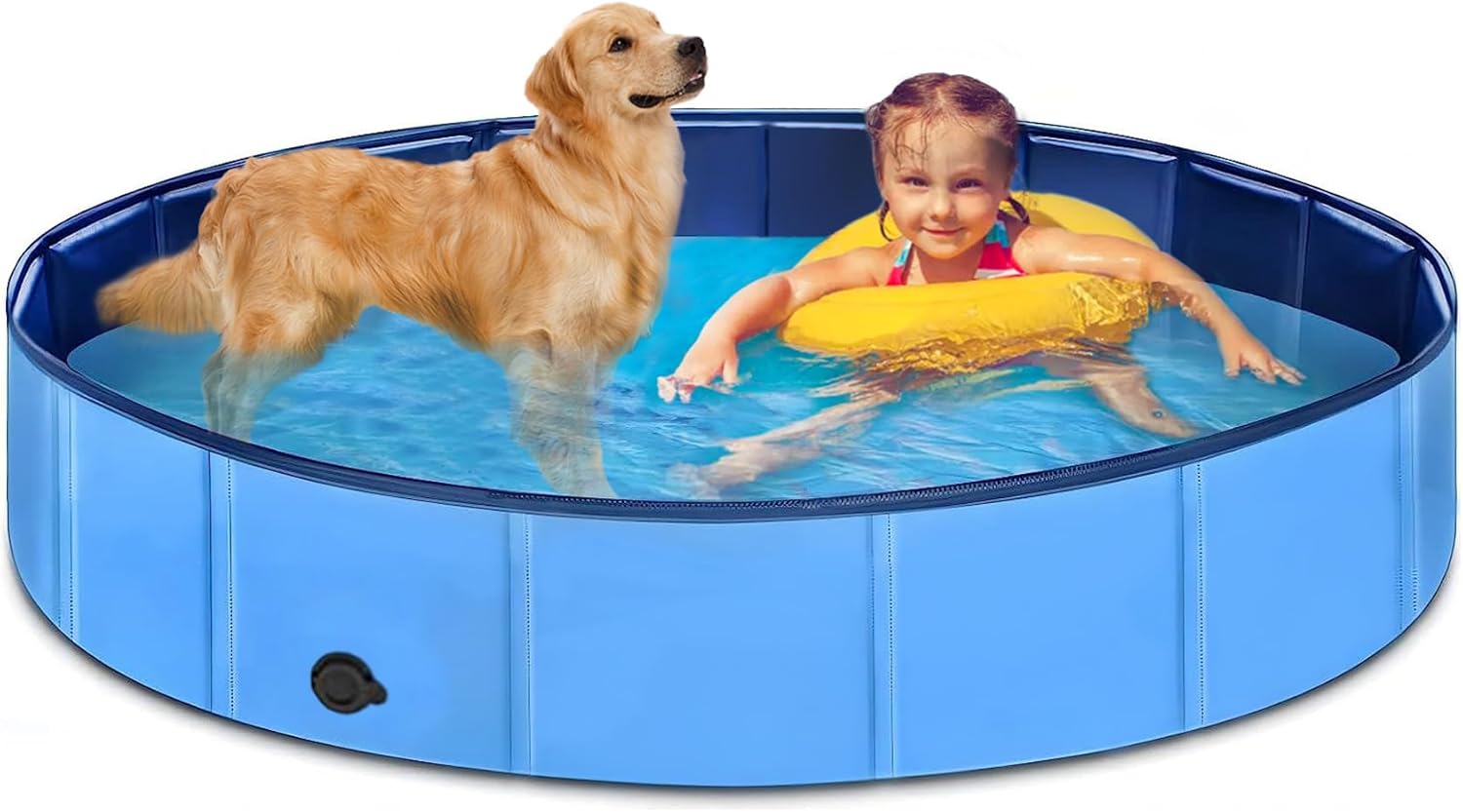 Amazon.com: Lychoo Foldable Dog Pool, Collapsible Pet Pool, Portable ...