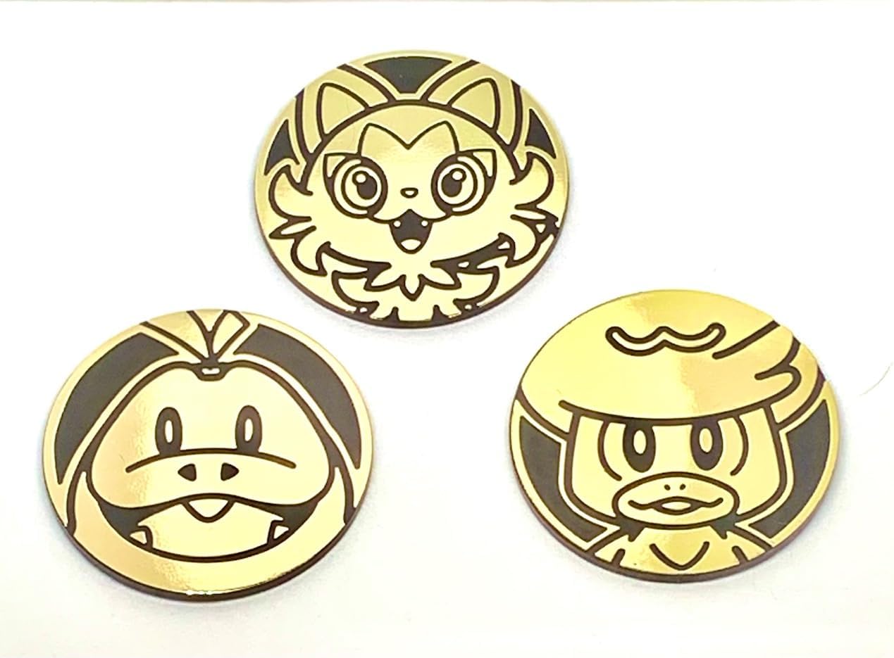Amazon.com: Pokemon Coin Lot - Fuecoco Quaxly Sprigatito - Gold Color ...