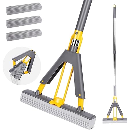 Amazon.com: The Super® Jumbo 16" PVA Sponge Mop Set (Mop and 1 Extra ...