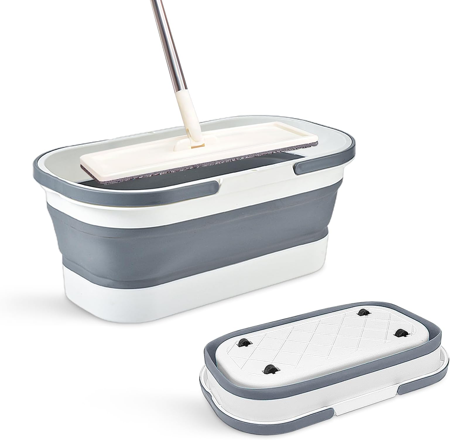 Amazon.com: Bucket Mop Bucket - 12L Foldable Dish Tub with Wheels ...