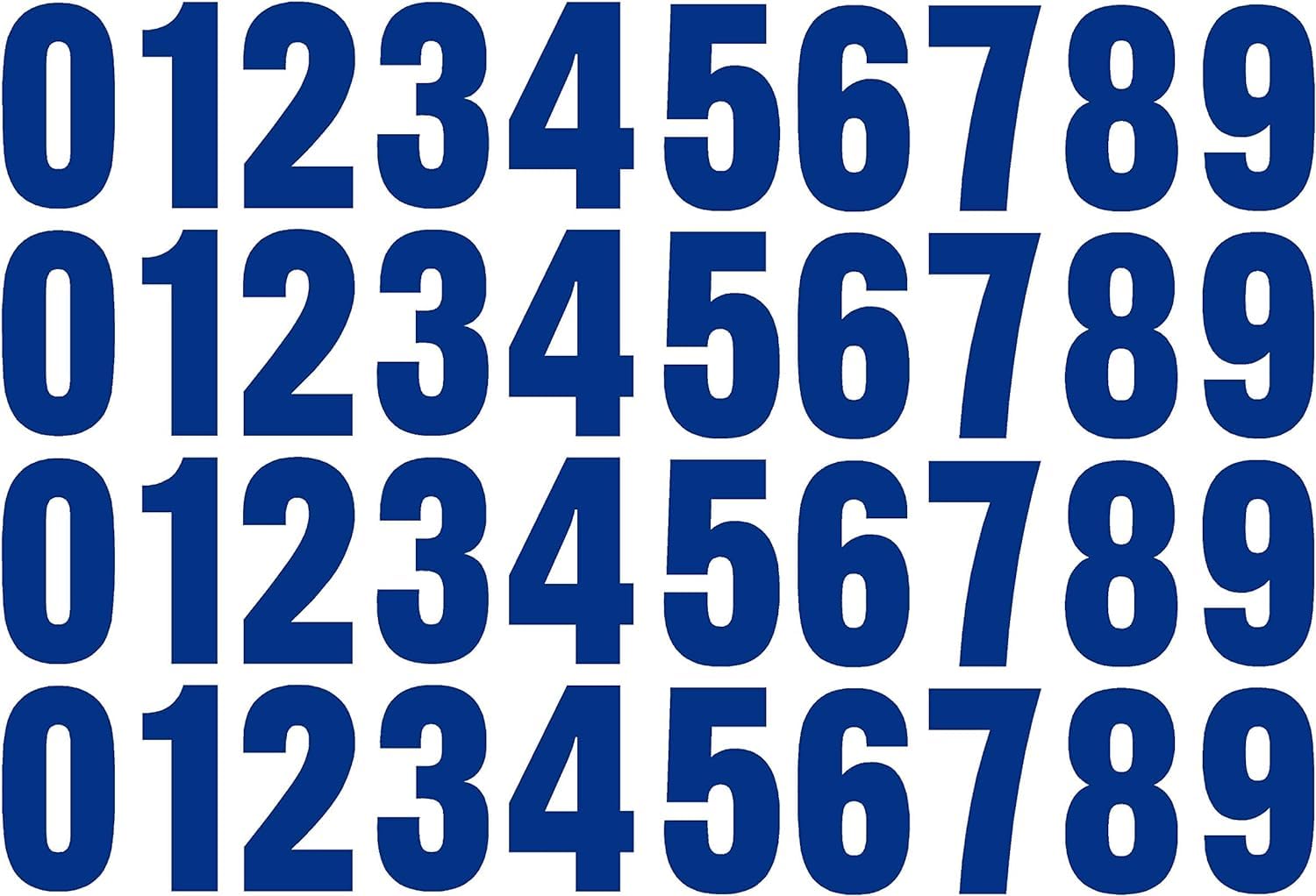 Amazon.com: 0-9 Blue Number Vinyl Decals (4 of Each Number) - Choose ...