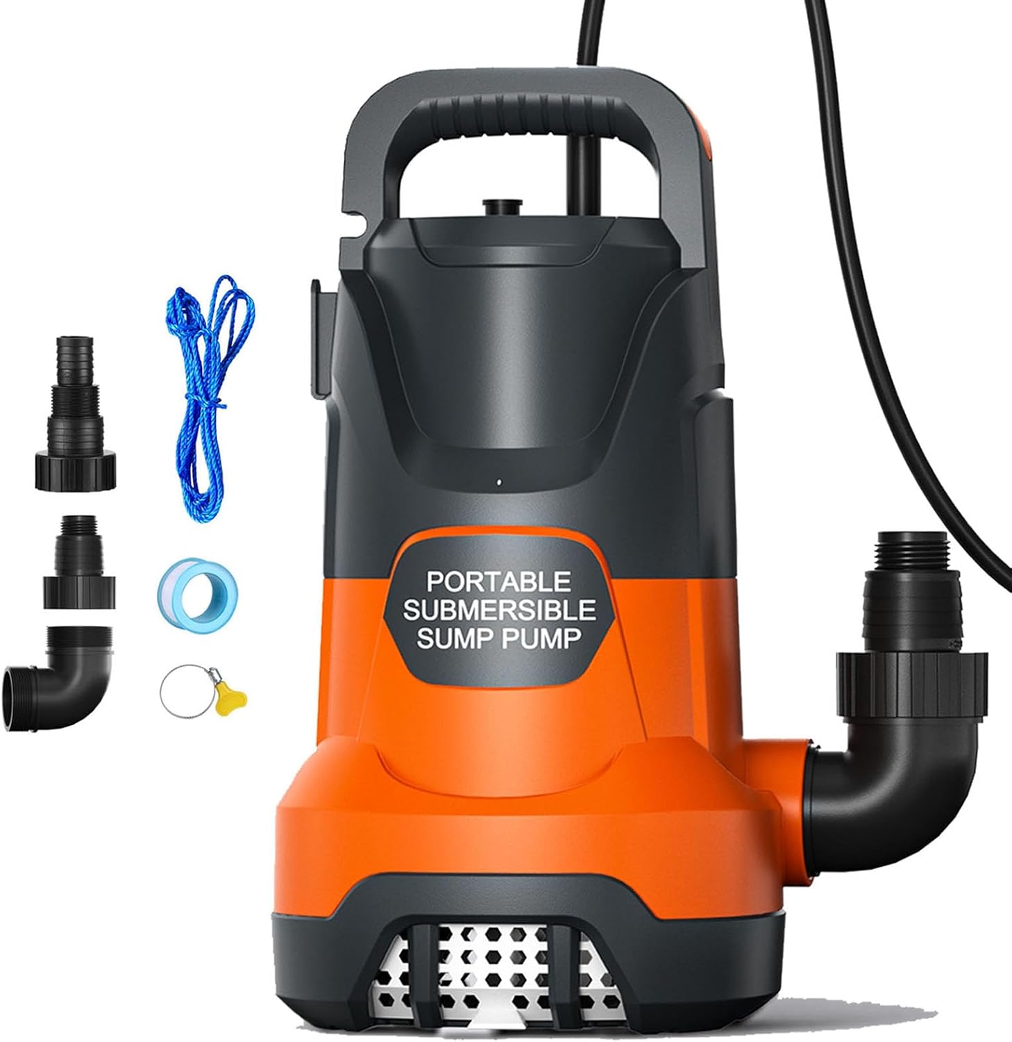 SHANGDA Sump Pump 1.6HP Submersible Water Pump to Remove Clean or Dirty ...