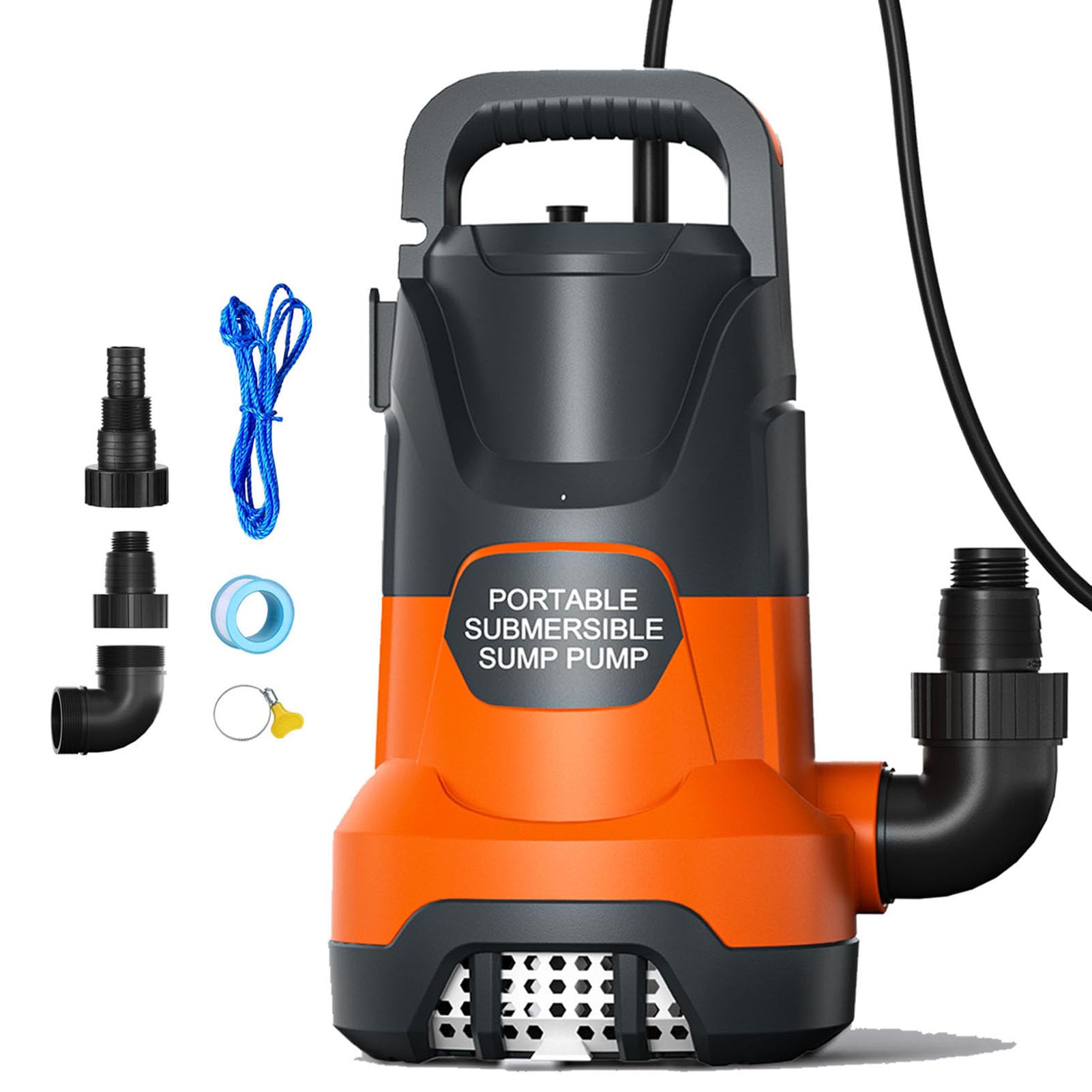 SHANGDA Sump Pump Submersible 1.2HP 4200GPH Utility Water Pump to ...
