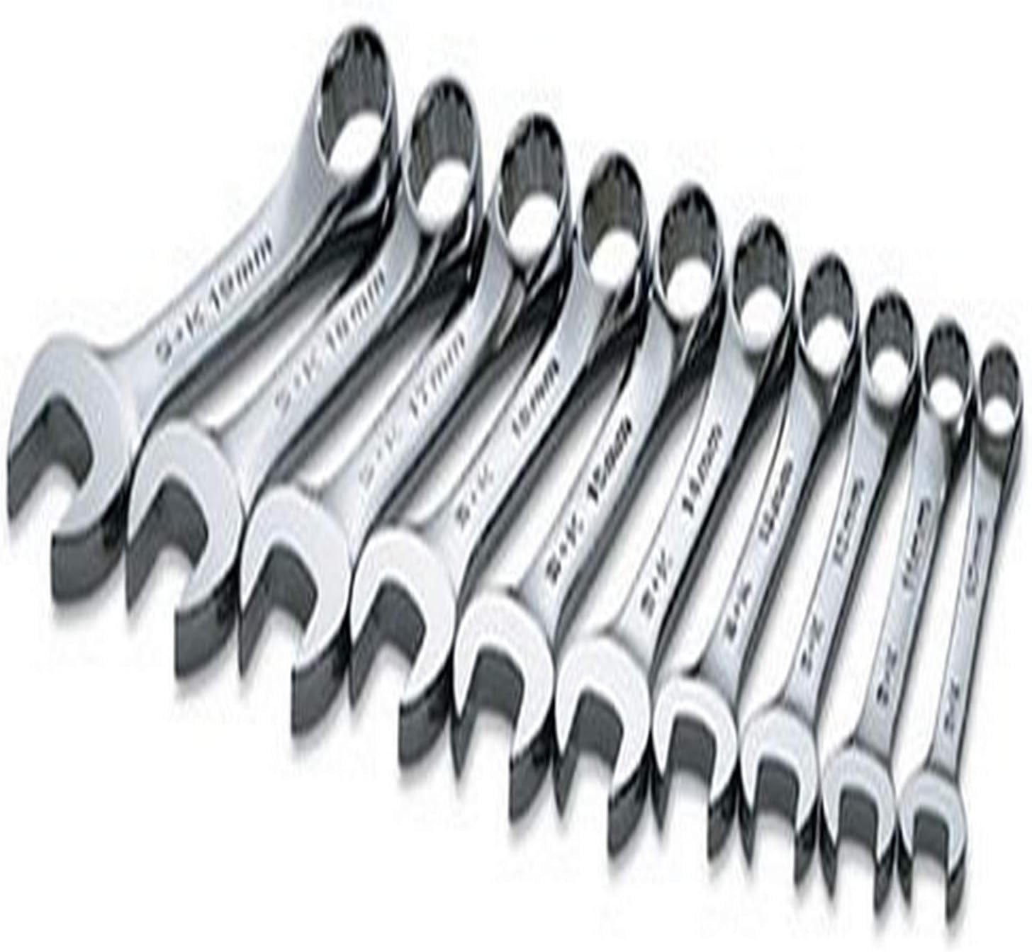 SK Tools USA 10 Piece, Short Pattern, Metric, SuperKrome® Combination ...