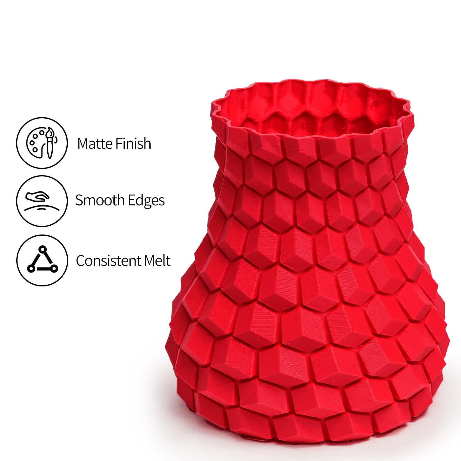 Snapklik.com : INLAND Micro Center Matte PLA Filament 1.75mm, Matte Red ...