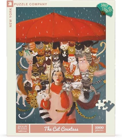 Amazon.com: New York Puzzle Company - Janet Hill The Cat Countess ...