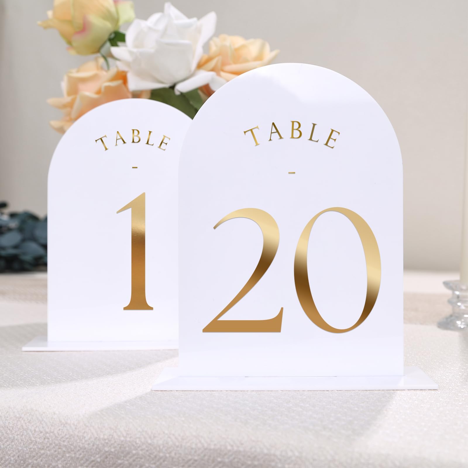 Amazon.com: Sage Nation 15 pcs Gold Arch Wedding Table Numbers, 4x6 ...