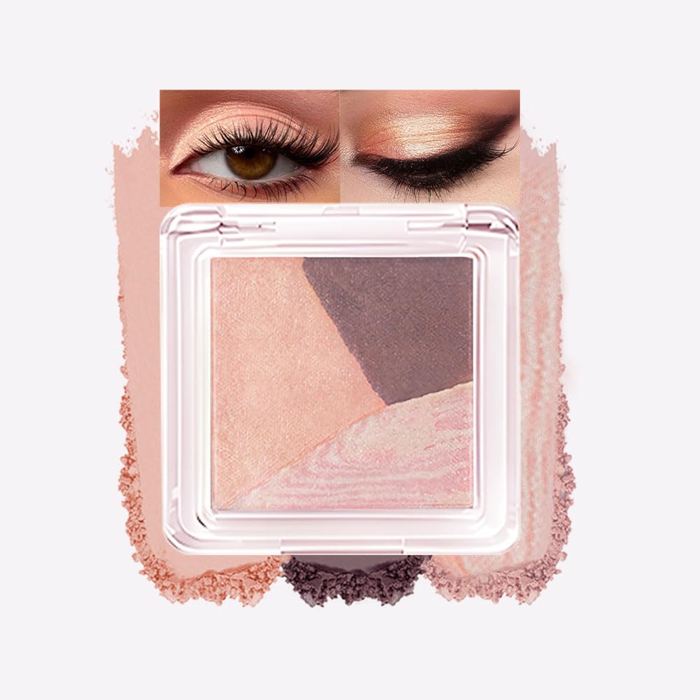 Amazon.com : Houksouml Baked Eyeshadow Palette 3 Colors, Matte ...