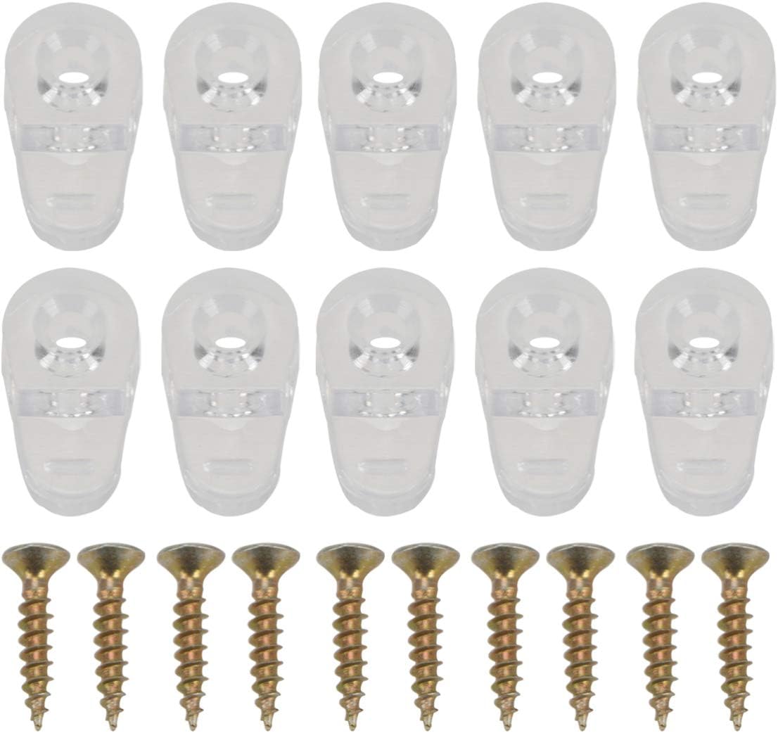 Amazon.com: Cabilock 20Pcs Glass Door Retainer Clips Kit Plastic Clear ...