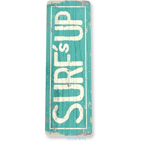 Amazon.com : TIN SIGN Surf's Up Surf Sign Surfing Sign Beach Sign C757 ...