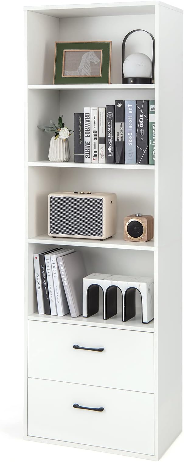 Amazon.com: LOKO 74 Inches Tall Bookcase, 6-Tier Modern Tall Storage ...