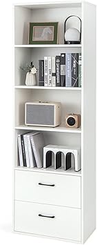 Amazon.com: LOKO 74 Inches Tall Bookcase, 6-Tier Modern Tall Storage ...