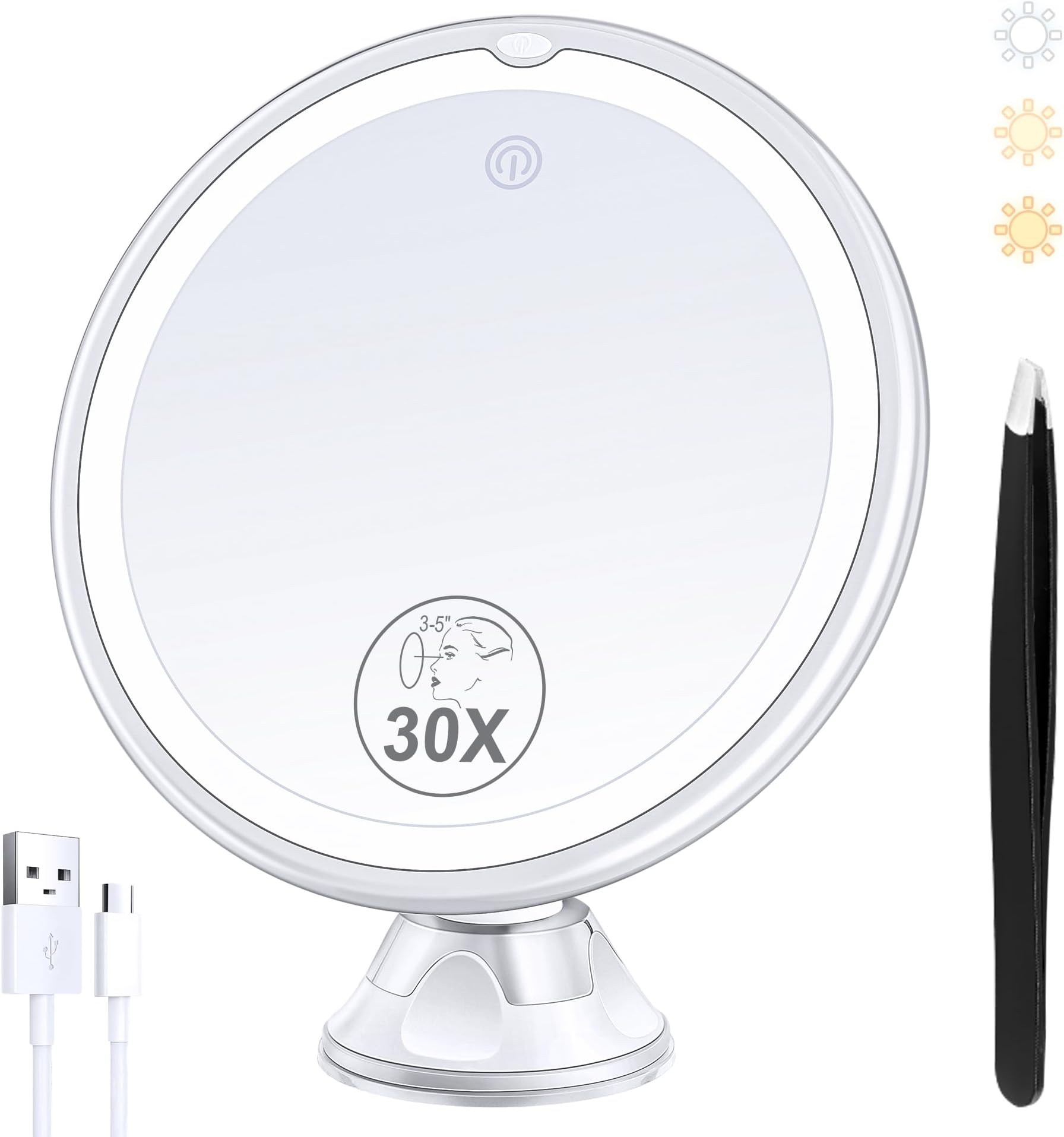 Amazon.com : MIYADIVA Lighted Makeup Mirror, 20X Magnifying Mirror with ...