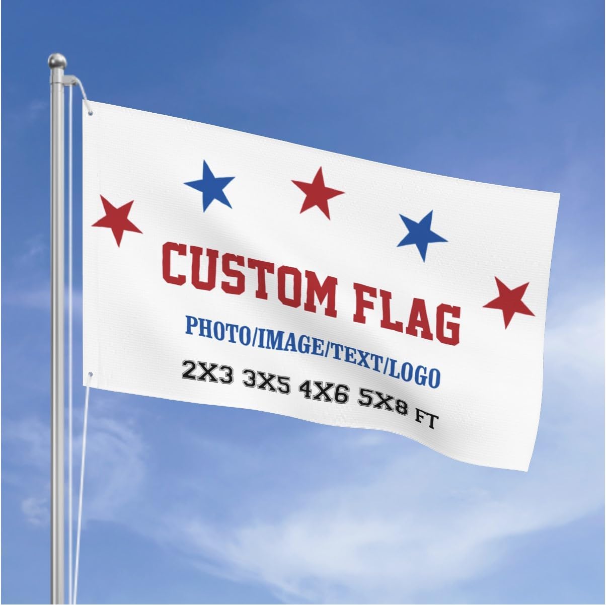 Amazon.com : Custom Flag 3x5 FT, Personalized Outdoor Double-Sided Flag, Multiple Sizes ...