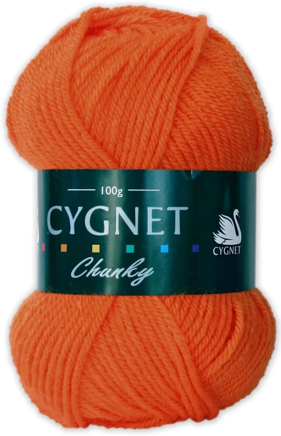 Cygnet Chunky Knitting Yarn/Wool - 100g Chunky Knit Ball (Orange - 632 ...