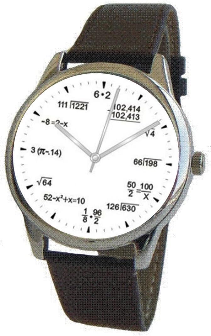 Amazon.com: Math Dial Watch Shows Math Equations on The White Dial of ...