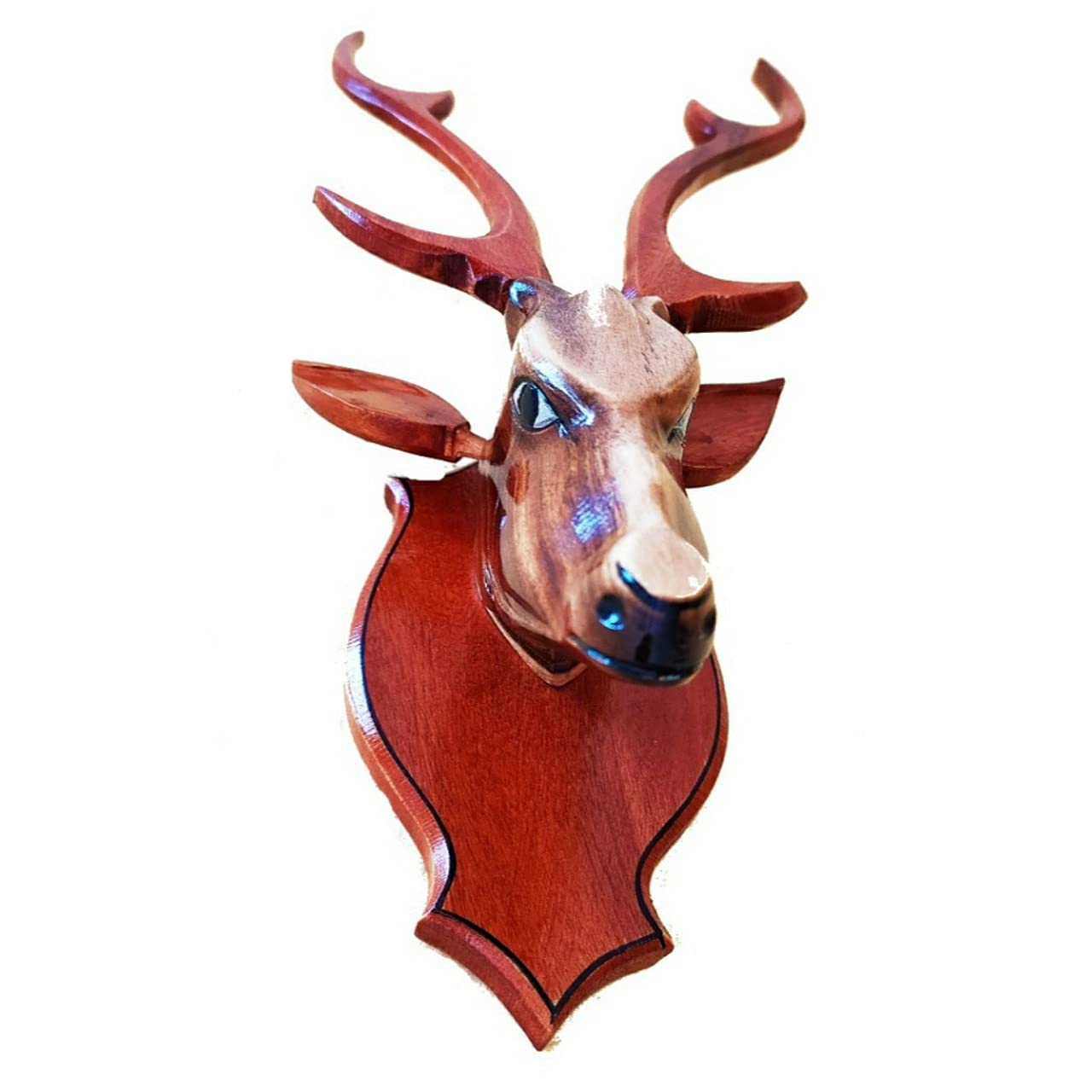ParamSparsh- Home Decor wooden Deer Head 35 Cm. - Wall mount Wall ...