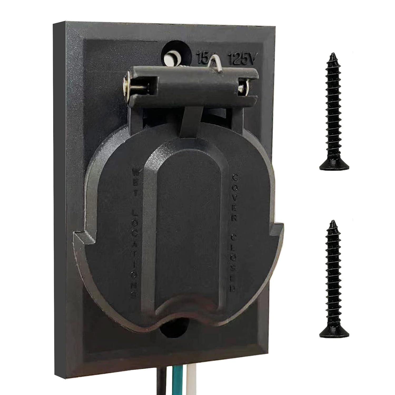 125V Grounded Outlet for Outdoor Lamp Post and Pole, Electrical ...