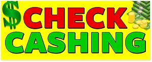 Amazon.com: Check Cashing Vinyl Banner with Optional Sizes (Made in the ...