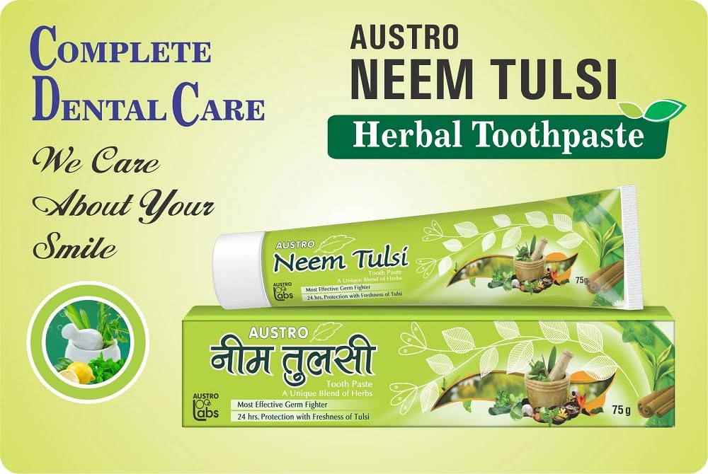 Buy Austro Tulsi Neem Tooth Paste For Most Effective Germ Fighter and ...