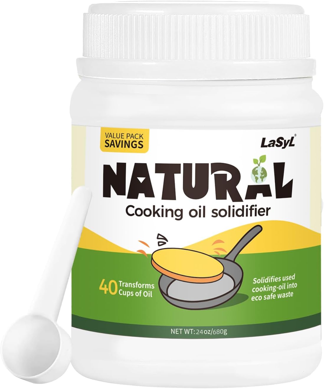 Amazon.com: LaSyL Waste Cooking Oil Solidifier Powder, Hard Up to 68 ...