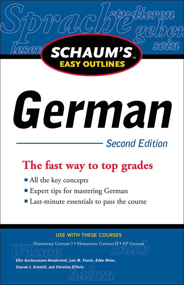 Amazon.com: Schaum's Easy Outline of German, Second Edition (Schaum's ...
