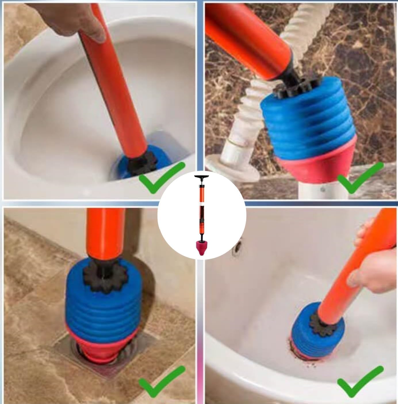 Inodoro de alta presión para desbloquear un disparo, émbolo de inodoro ...