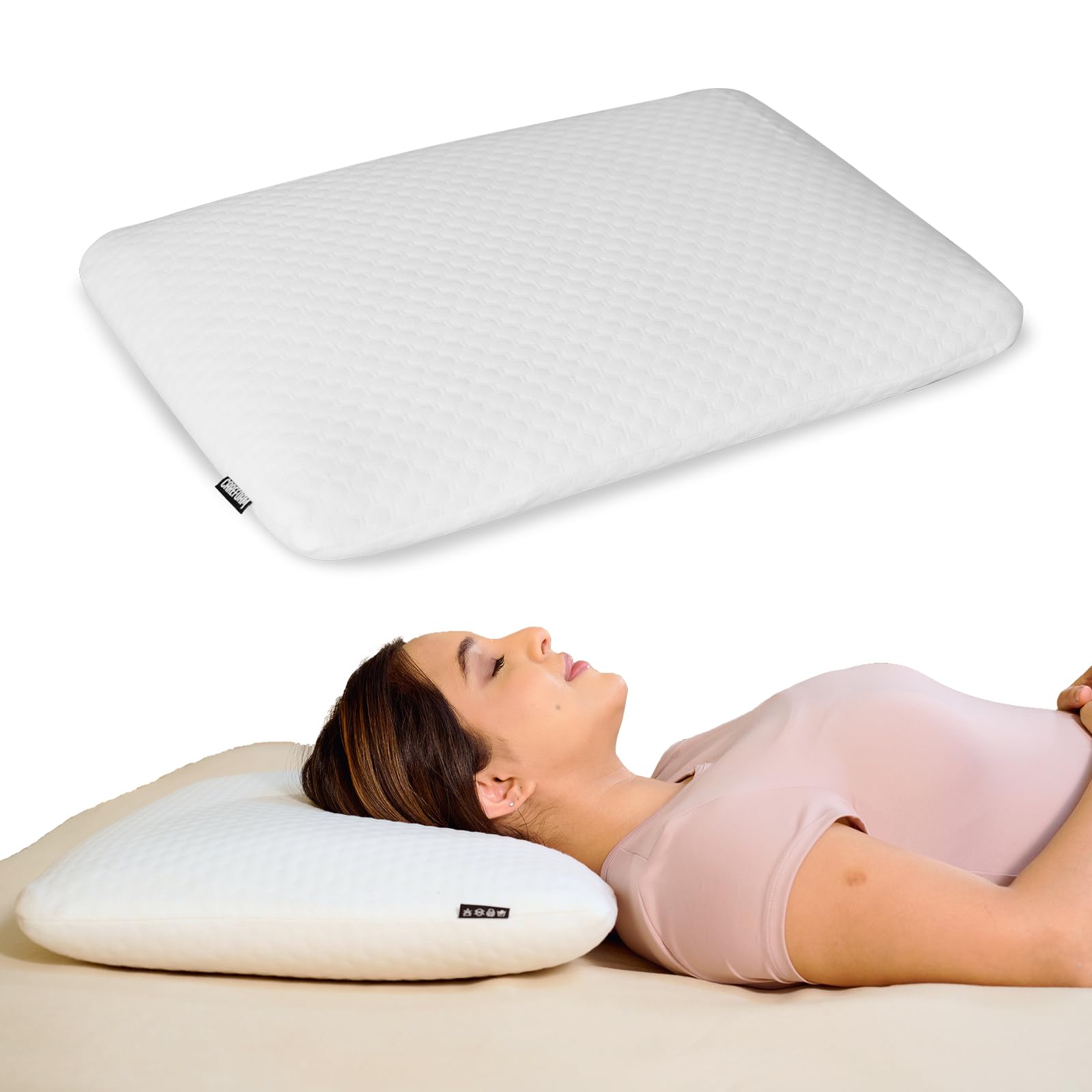 CareFoam Orthopedic Memory Foam Pillow for Comfortable Sleep, Neck ...